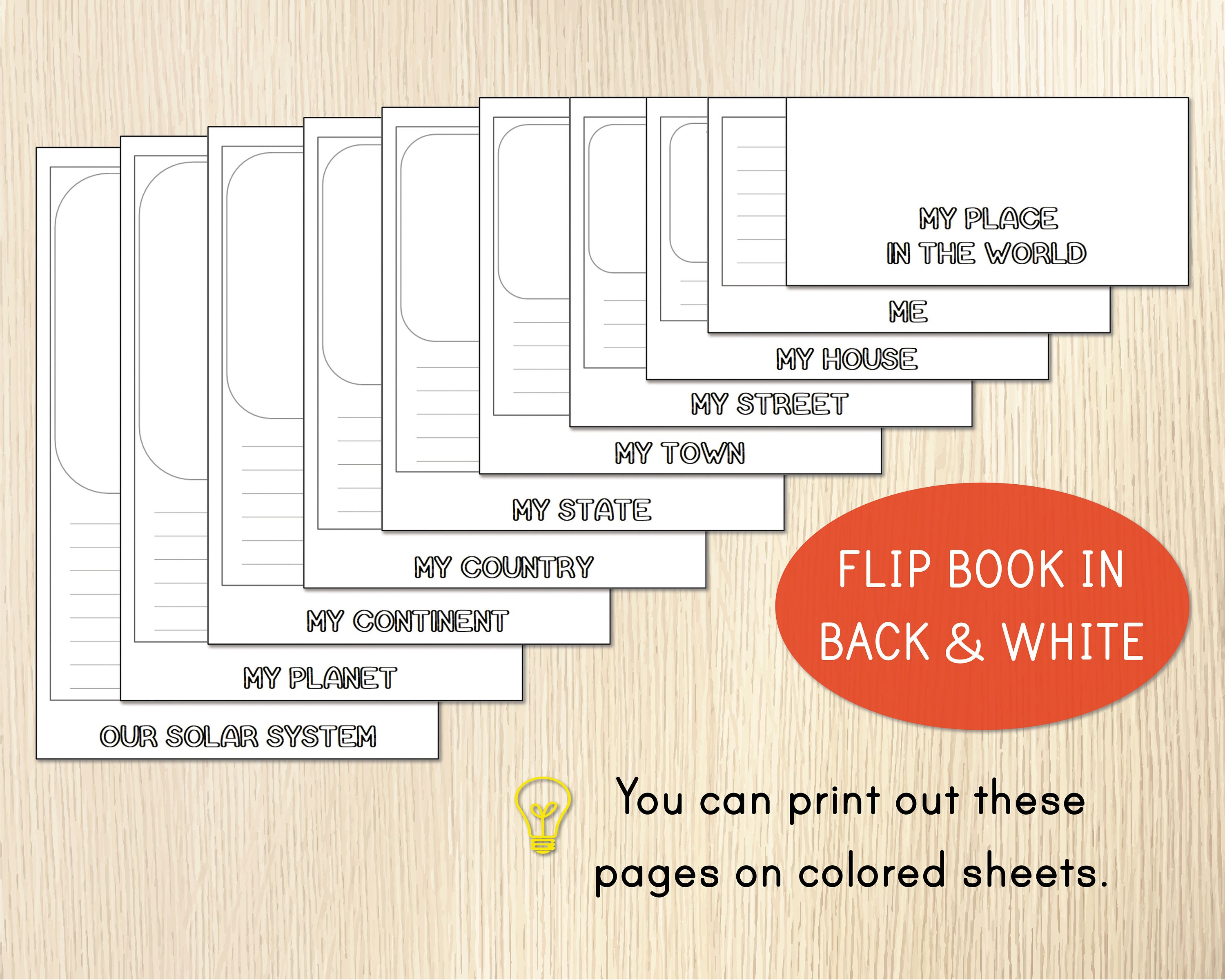 My Place in the World - Geography Flip Book - Fun Project, Kindergarten ...