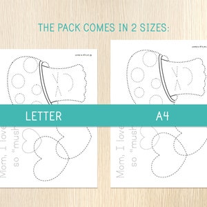 Mother's Day Tracing Activities, Trace & Color Worksheets, Greeting ...