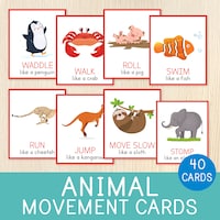 Sensory Breaks Animal Walk Cards Sensory Cards Kids Cards - Etsy