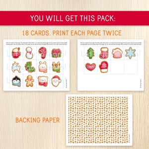 Christmas Cookies Memory Game - Christmas Matching Activity, Toddler ...