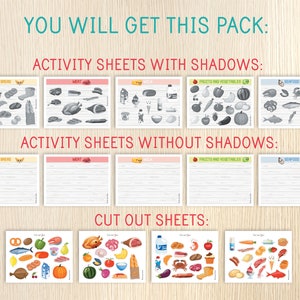Food Sorting and Matching Activity - Preschool, Kindergarten Activity ...