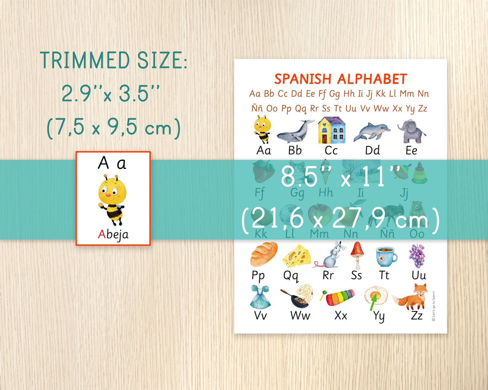 Spanish Alphabet BUNDLE 27 Flashcards 1 Chart & 1 - Etsy