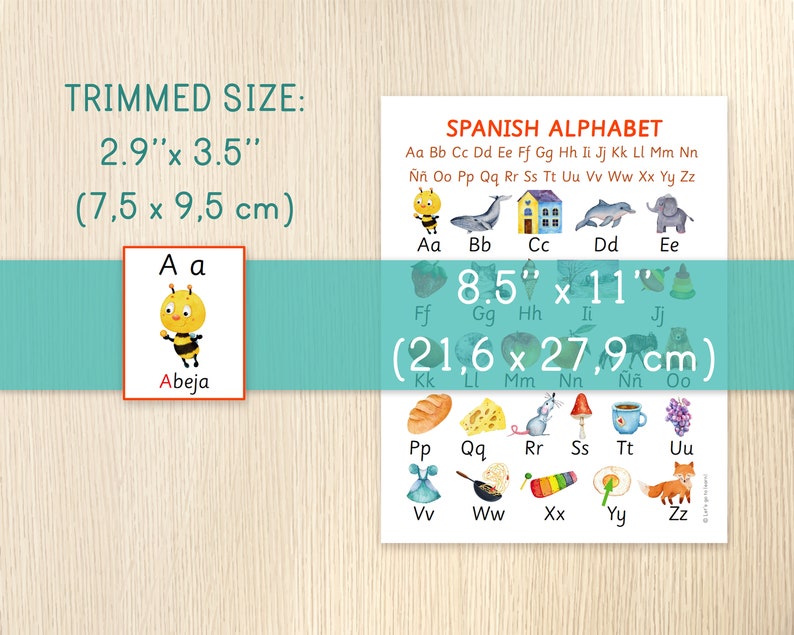 Spanish Alphabet BUNDLE 27 Flashcards 1 Chart & 1 - Etsy