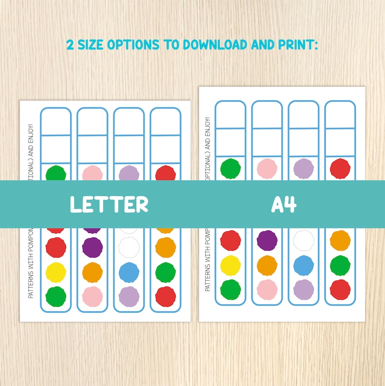 Patterns With Pom Poms for Kids - Printable Complete Patterns Mats ...