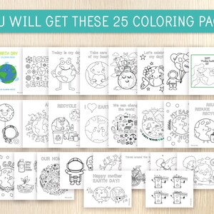 Earth Day Coloring Pages, 25 Coloring Sheets, Spring Activity, Kids ...