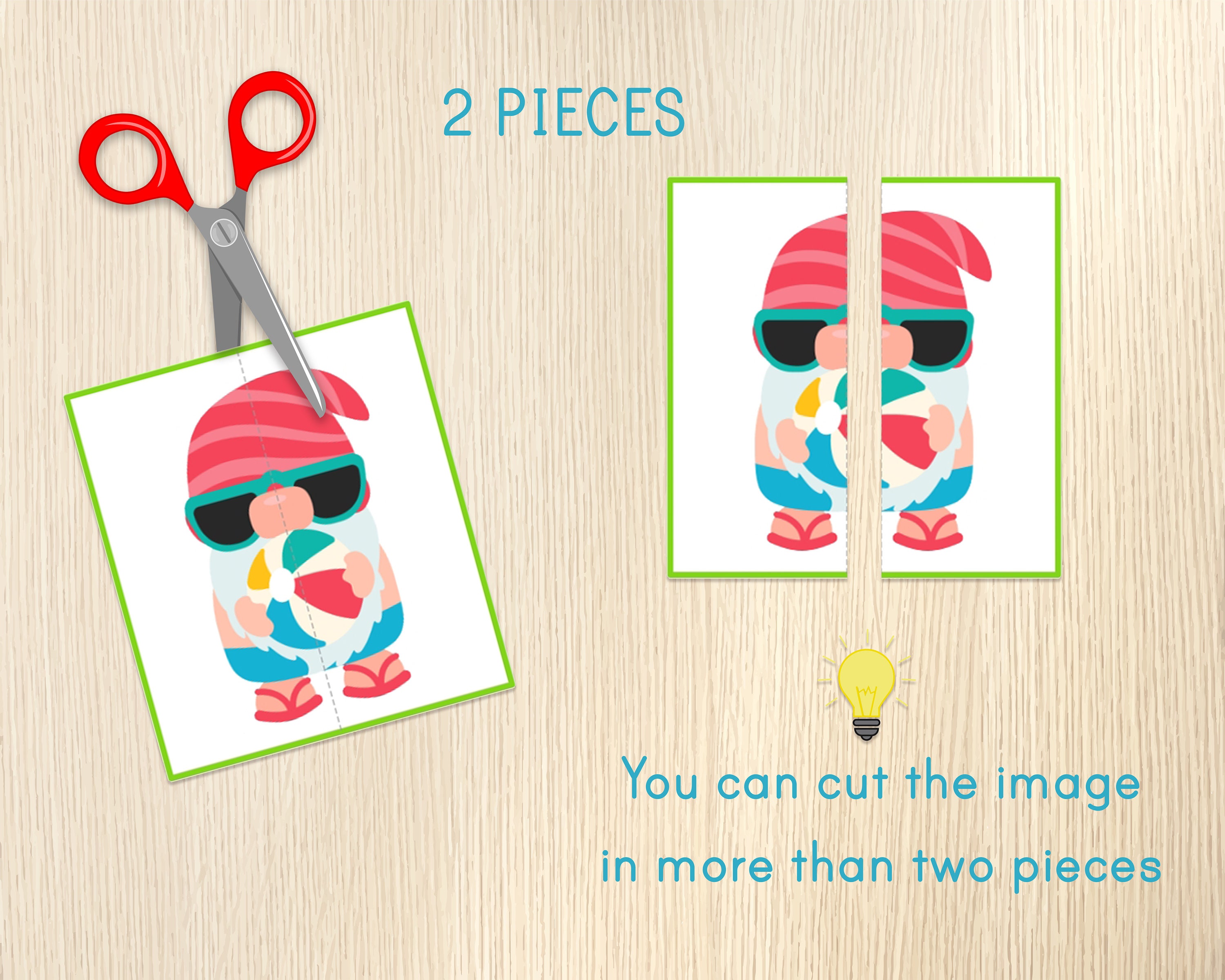 Summer Gnomes Matching Game - Preschool Centers Activity - Summer ...