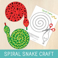 Printable Colorable Snake Craft and Snake Coloring Pages. Color and Cut ...