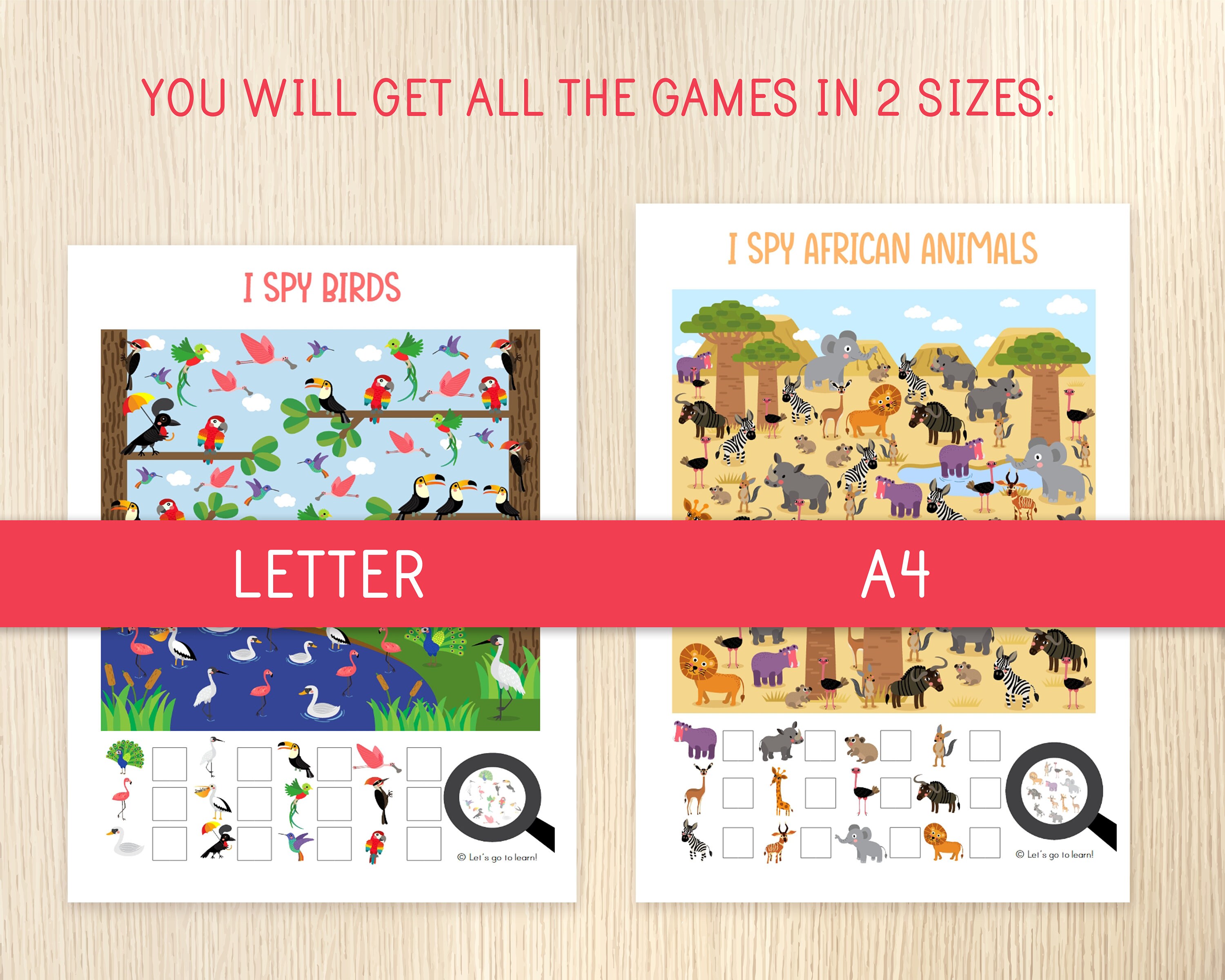 I Spy Animals, 10 Seek and Find Games, Counting Activity, Toddler ...