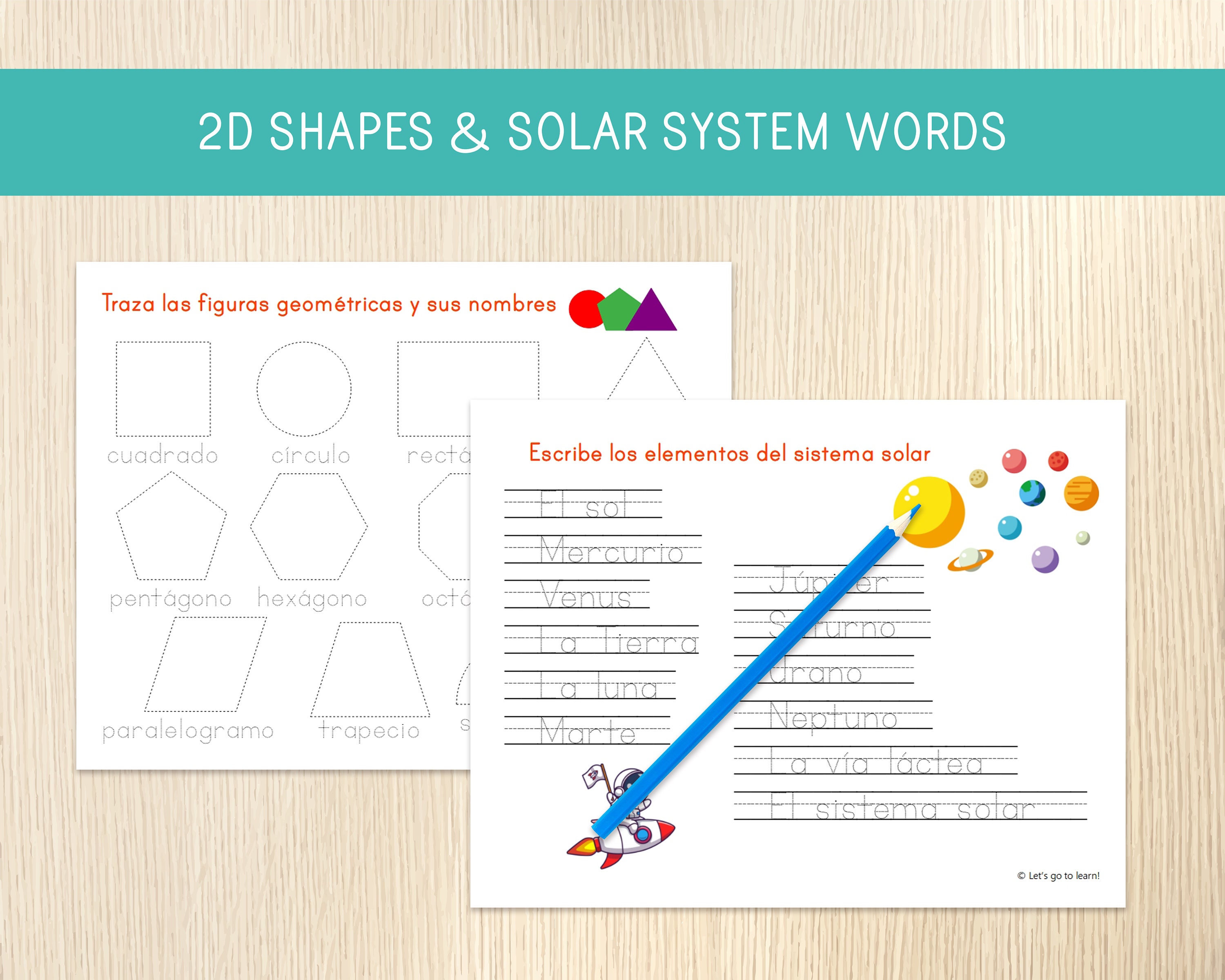 Tracing Worksheets in SPANISH, Handwriting Practice, Spanish Vocabulary ...