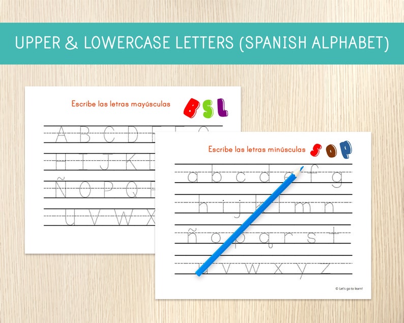 Tracing Worksheets in SPANISH, Handwriting Practice, Spanish Vocabulary ...