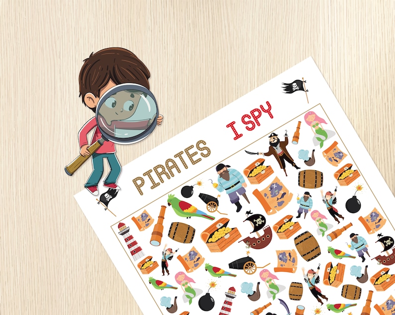 Pirates I Spy Games Counting Activity Look and Find - Etsy