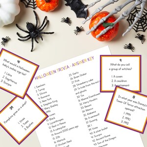 Halloween Trivia Game, 48 Question Cards, Halloween Party Activity ...