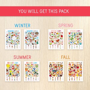 Seasons I Spy BUNDLE, Winter, Spring, Summer, Fall, Look and Find, Seek ...