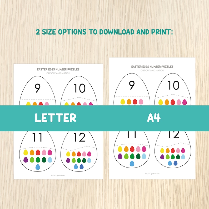 Easter Egg Number Matching - Easter Eggs Puzzles - Counting Activity ...