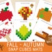 Fall Snap Cubes Mats, Connecting Cubes Task Cards, Preescolar, Juego de ...