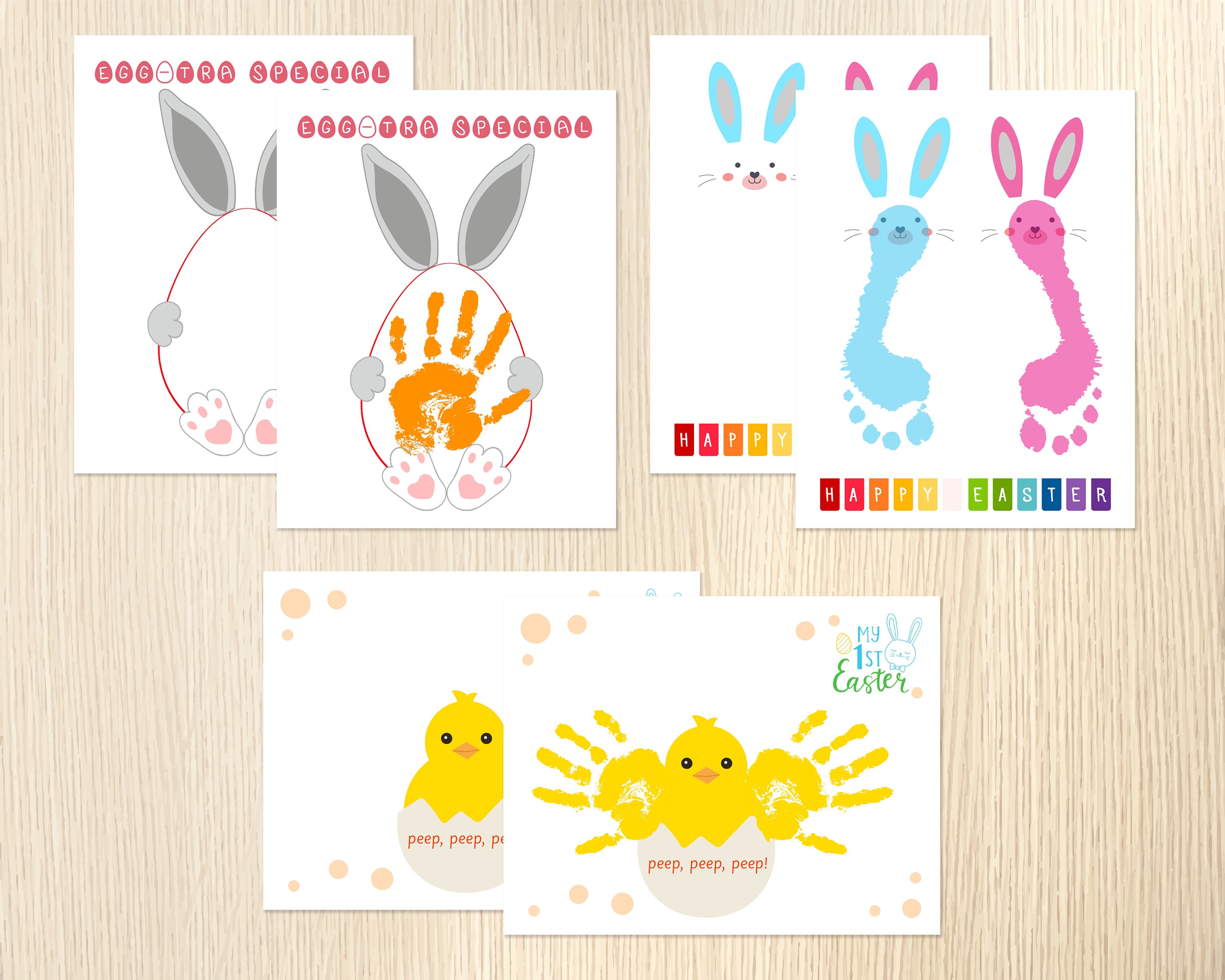 Easter Handprints Footprints Fingerprints Art Craft Activities Bundle ...