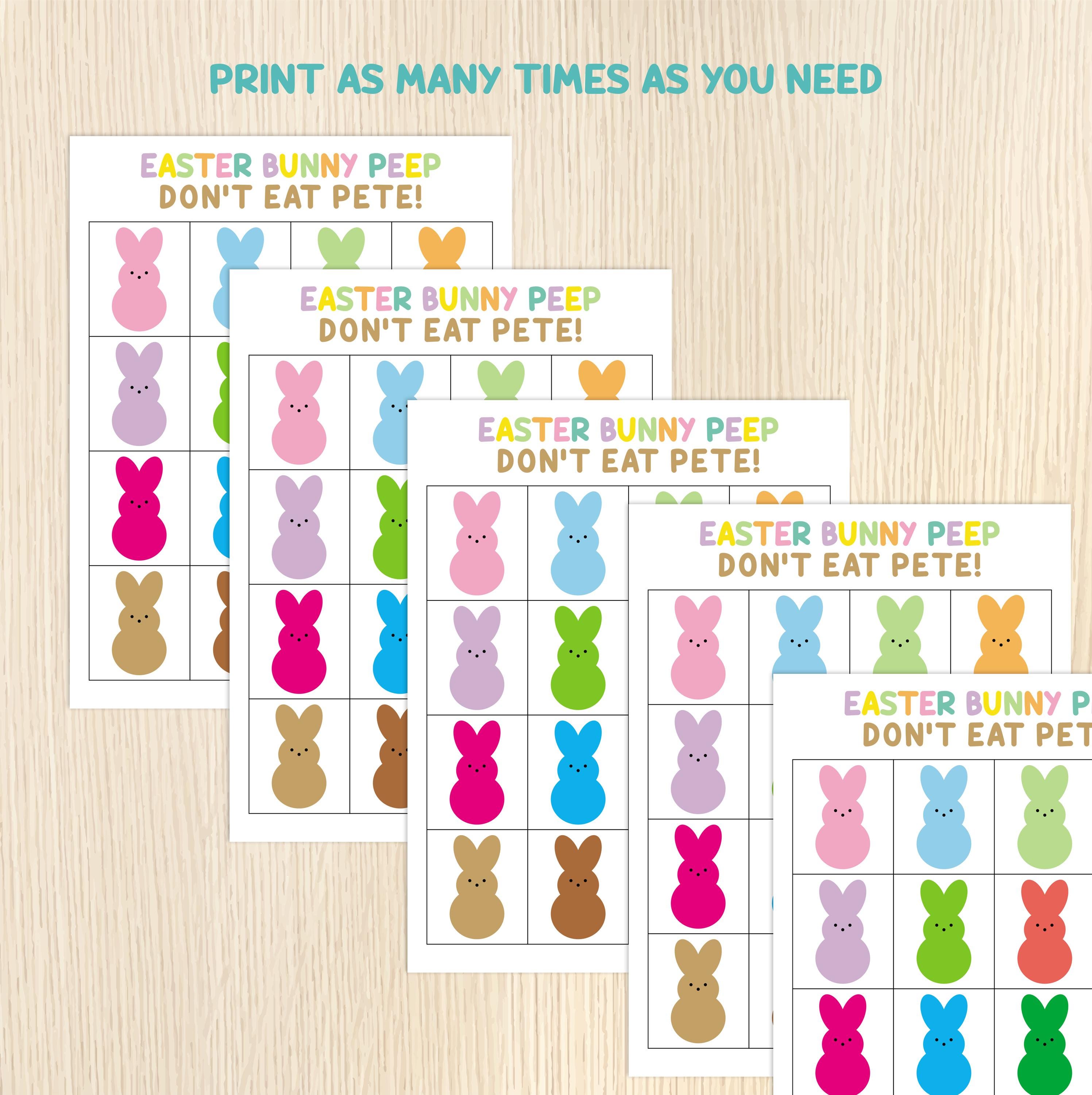 Easter Don't Eat Pete Game - Bunny Peeps - Fun Easter Church Party ...