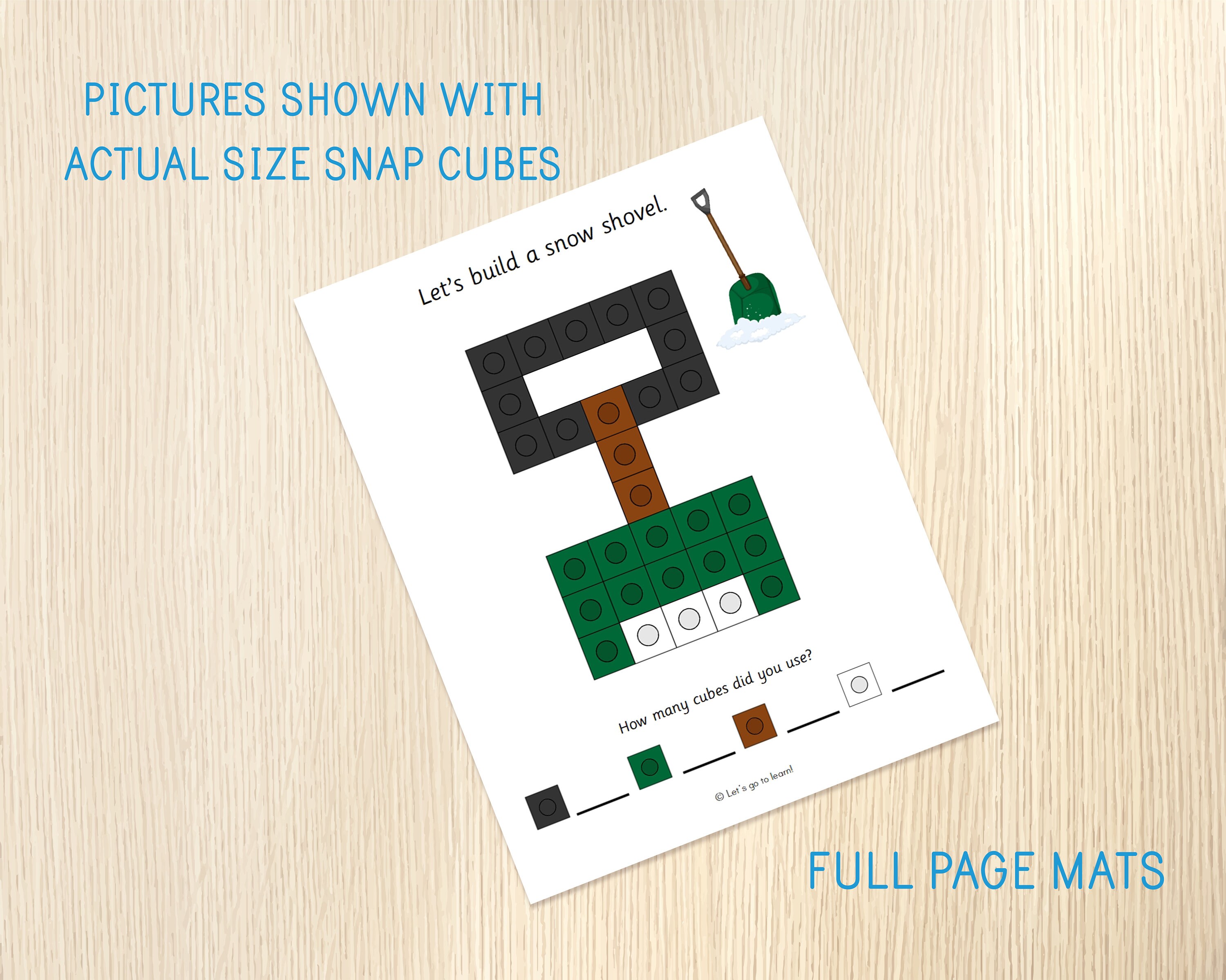 Winter Snap Cubes Mats, Connecting Cubes Task Cards, Preschool ...