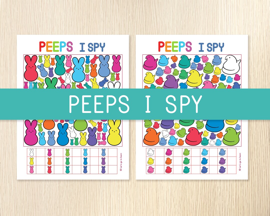 Peeps I Spy, Easter I Spy, Easter Counting Game, Look and Find, Party ...
