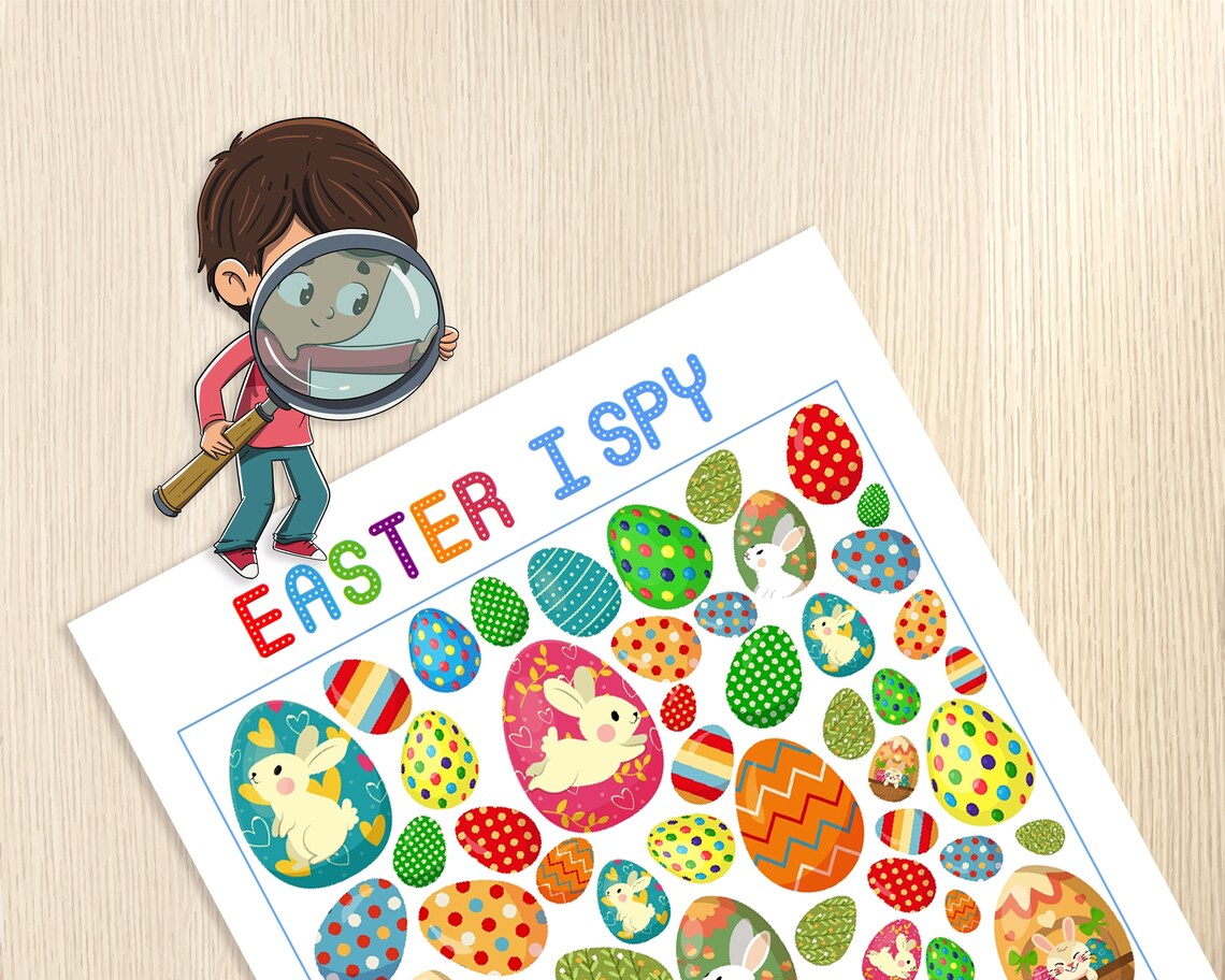 Easter I Spy, 2 Printable Games, Look and Find, Counting Game, Spring ...