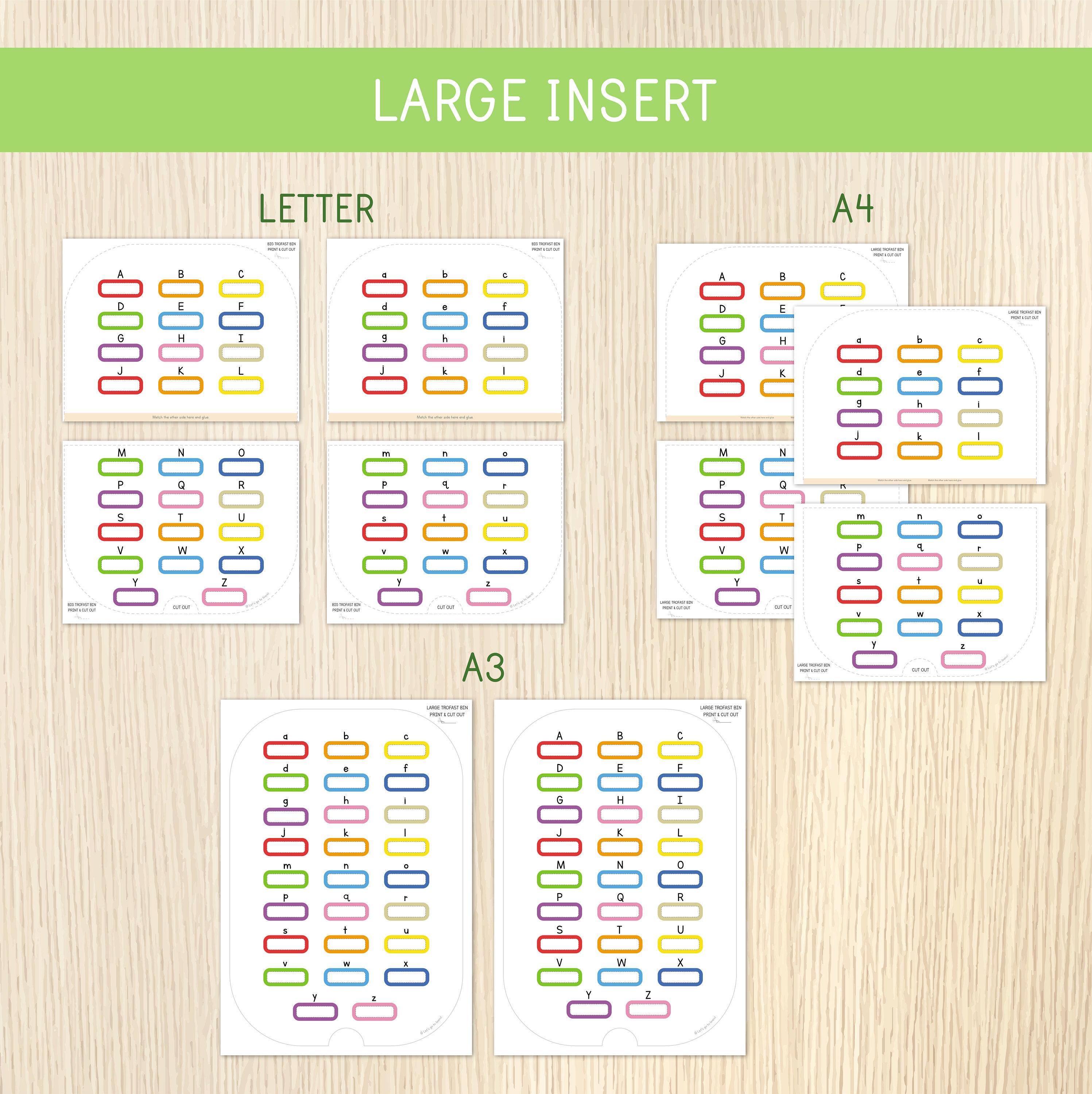 Letters Sorting Activity Flisat Insert, Flisat Table, Trofast Bin Lid ...