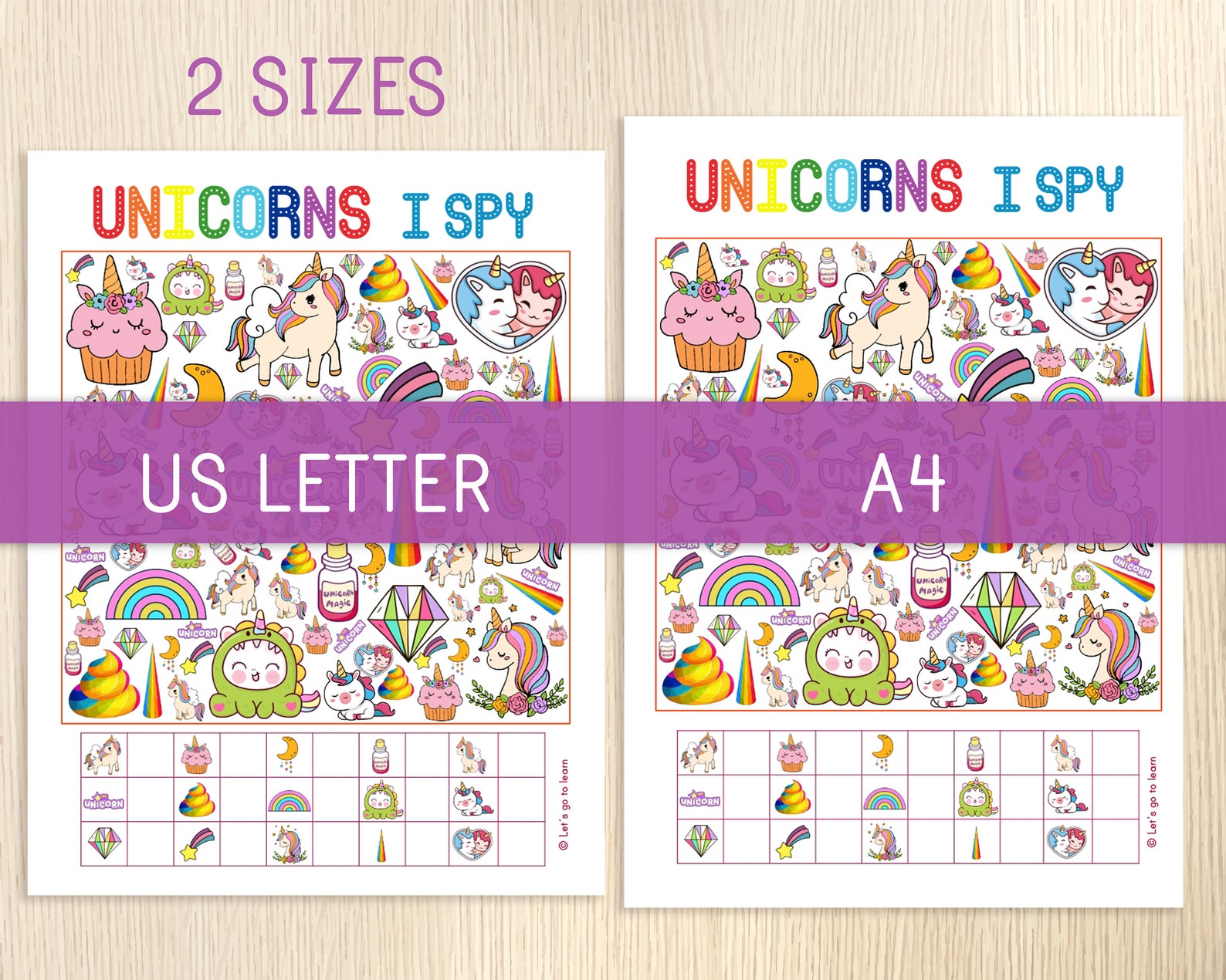 Unicorns I Spy Seek and Find Look and Find 2 Printable - Etsy
