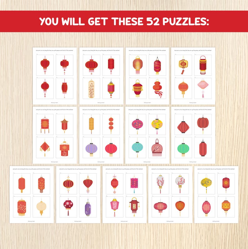 Chinese New Year Game - Chinese Lanterns Matching Activity - Lunar New ...