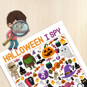 Halloween I Spy, Seek and Find, Look and Find, 2 Games, Counting ...