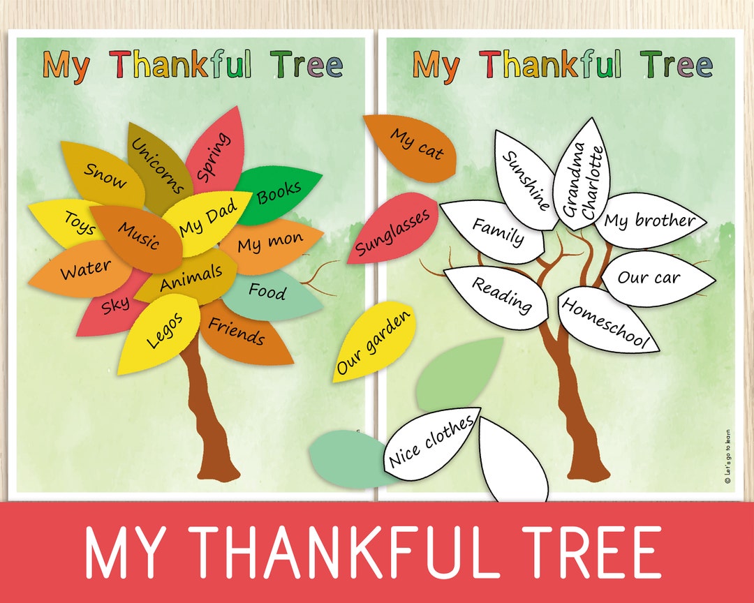 Thankful Tree - Gratitude Tree - DIY Thanksgiving Activity - Give ...