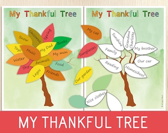 Thanksgiving Craft DIY Thankful Tree Kit Kids Crafts - Etsy