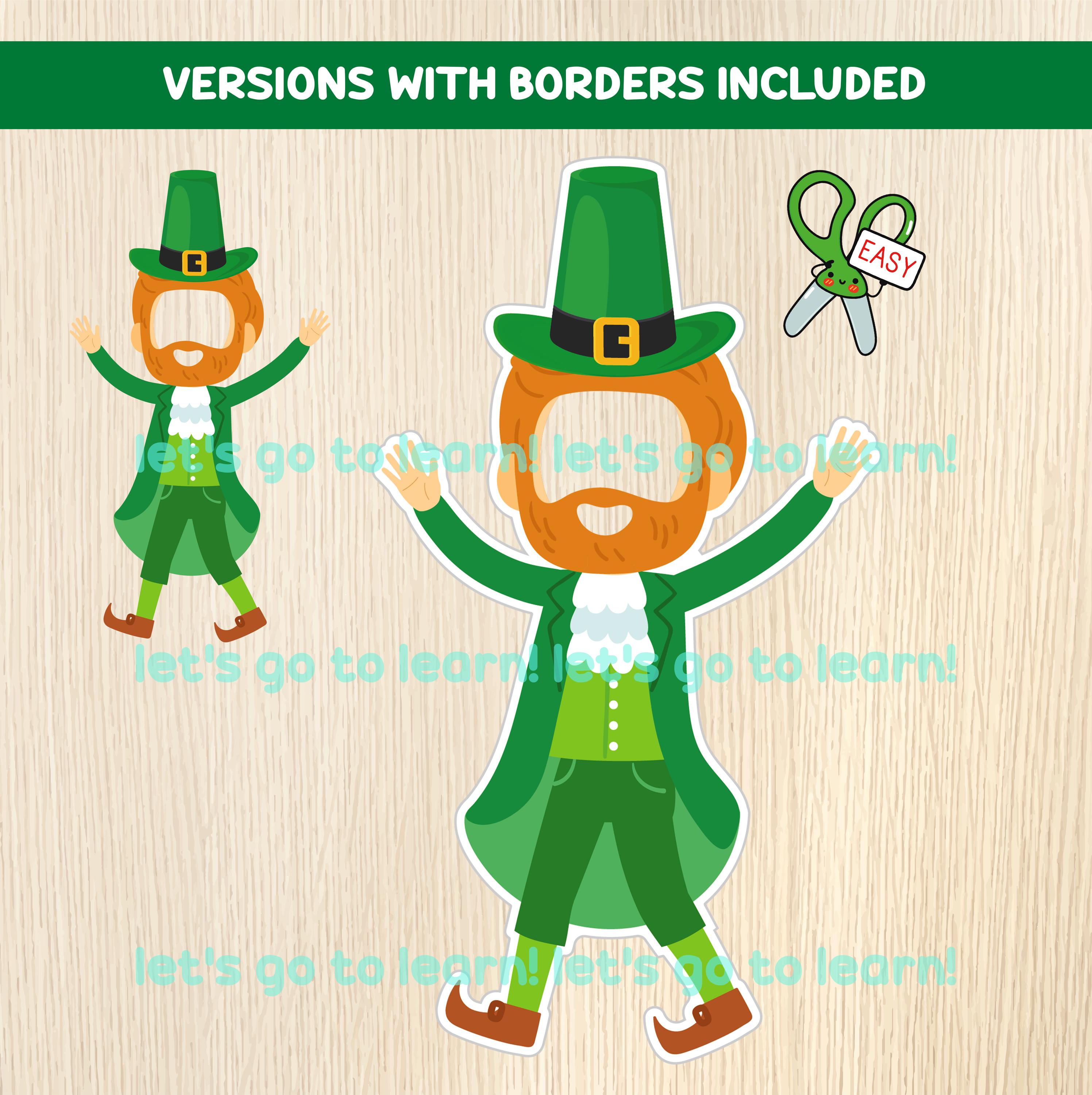St Patrick's Day Leprechaun Add Your Photo BUNDLE - Craft - PNG Clipart ...