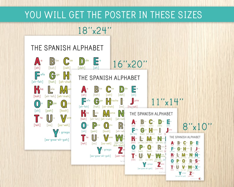 Spanish Alphabet BUNDLE 27 Flashcards 1 Chart & 1 - Etsy