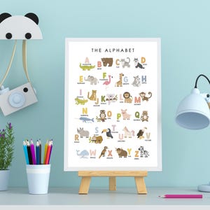 Animal Alphabet Flashcards & Poster - Educational Printable ABC Wall ...