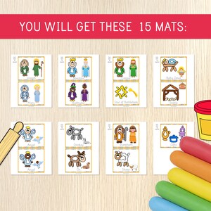 Nativity Playdough Mats, Christmas Characters, Play Doh Activity ...