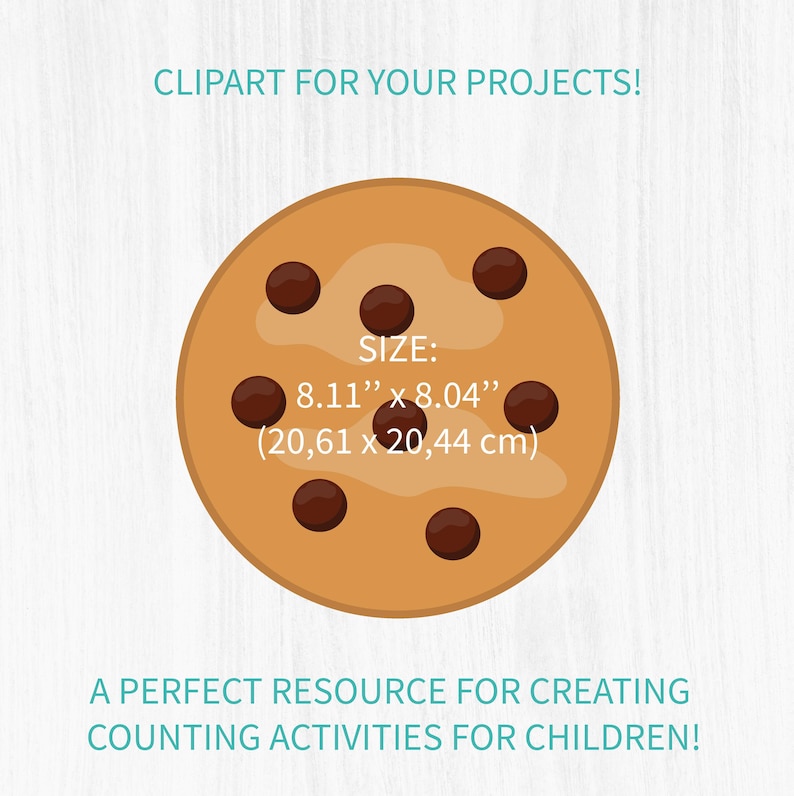 Chocolate Chips Cookies Clipart - Counting Activity - Preschool ...