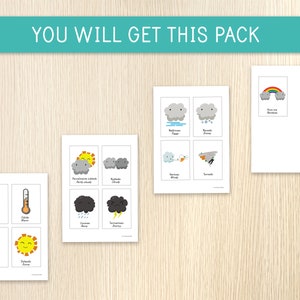 Weather Flashcards, Spanish & English Cards, Bilingual, Preschool ...