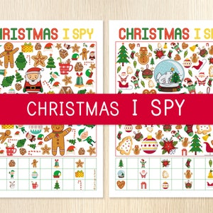 Christmas I Spy Printable Games - Christmas Game, Activity, Party ...