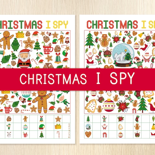 Christmas I Spy Printable Games Christmas Game Activity - Etsy