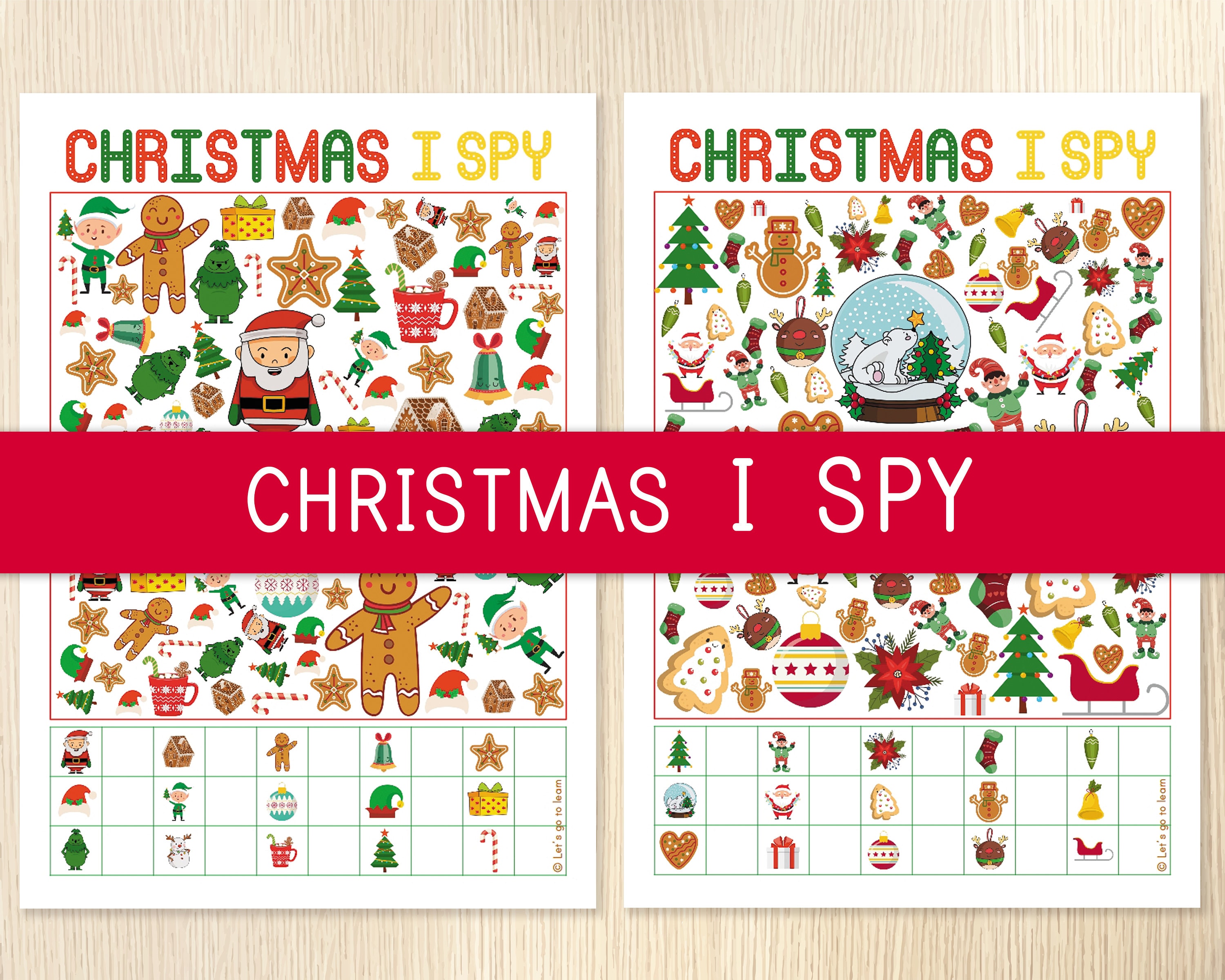 Christmas I Spy Printable Games - Christmas Game, Activity, Party ...