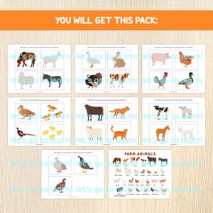 Farm Animals Matching Game for Kids - Animal Puzzles - Farm Animal ...