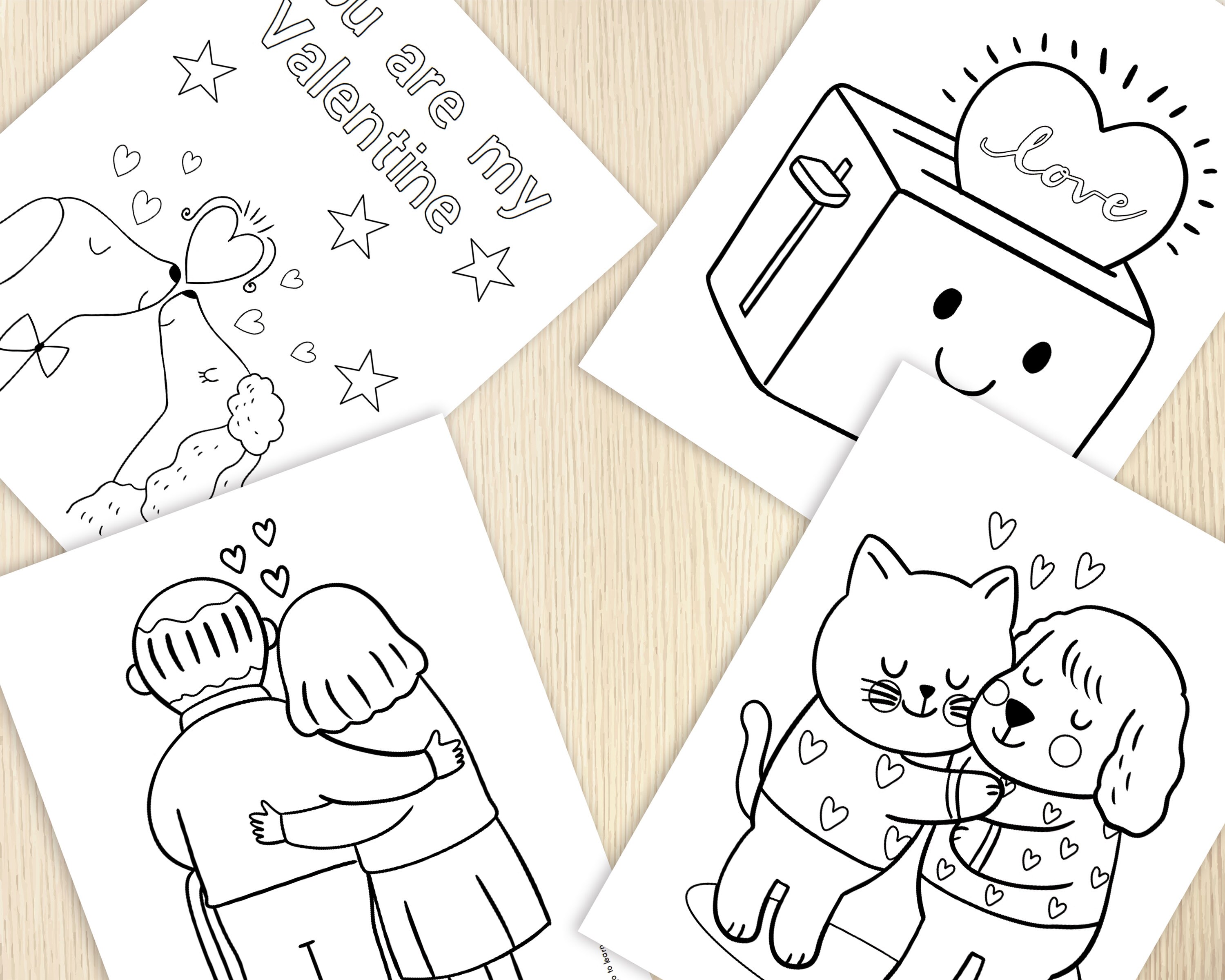 Valentine's Day Coloring Pages - Coloring Sheets - Arts and Crafts ...