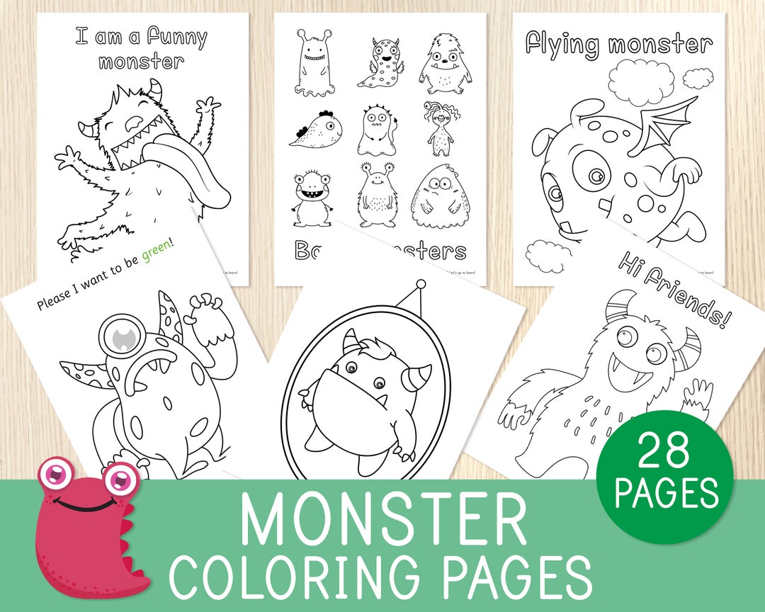 Monster Coloring Pages - Coloring Sheets - Toddler, Preschool ...