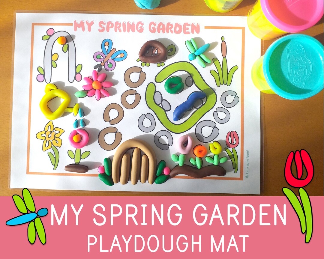 Spring Playdough Mat, My Spring Garden Mat, Spring Activity, Toddler ...
