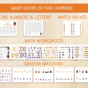 Halloween Busy Book, Learning Binder, Toddler, Preschool,, Kindergarten ...