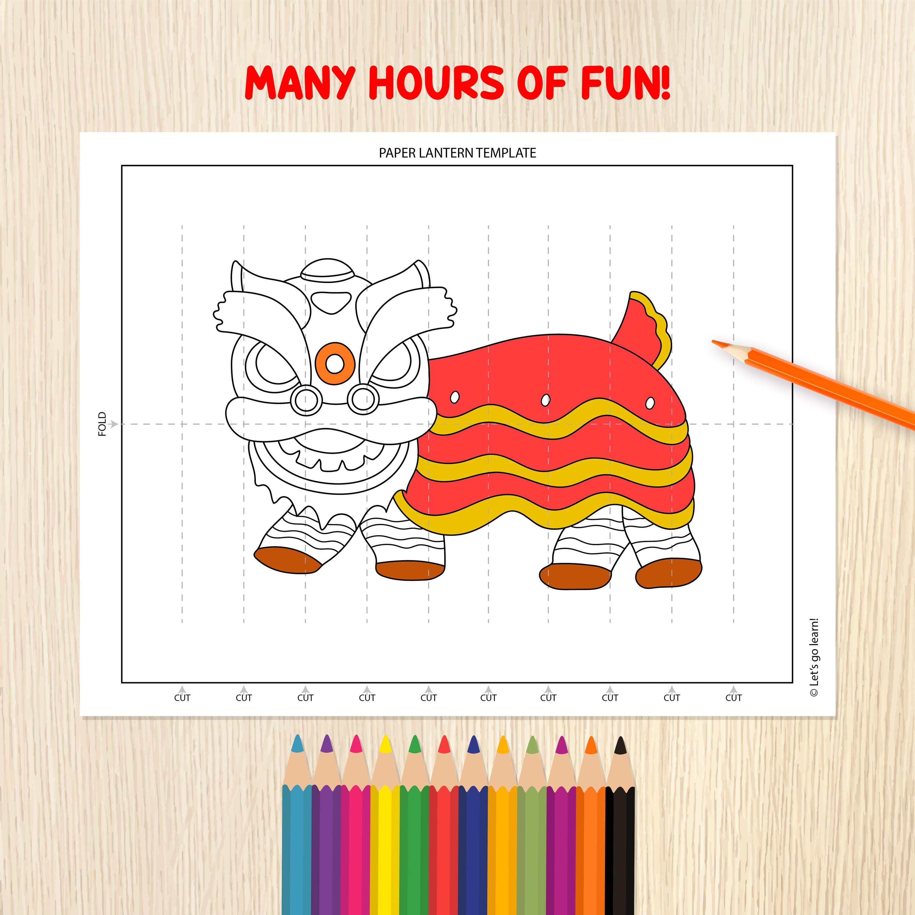 Chinese New Year Paper Lantern Craft – Lunar New Year Lantern Templates ...