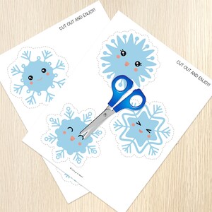 Snowflakes Scissor Skills, Winter Cutting Practice, Winter Cutting ...