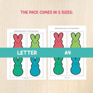 Easter Matching Game - Bunny Peeps Puzzles - Easter Activity for ...