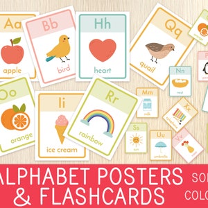 Alphabet Posters & Flashcards, Toddler, Preschool, Kindergarten, Home ...