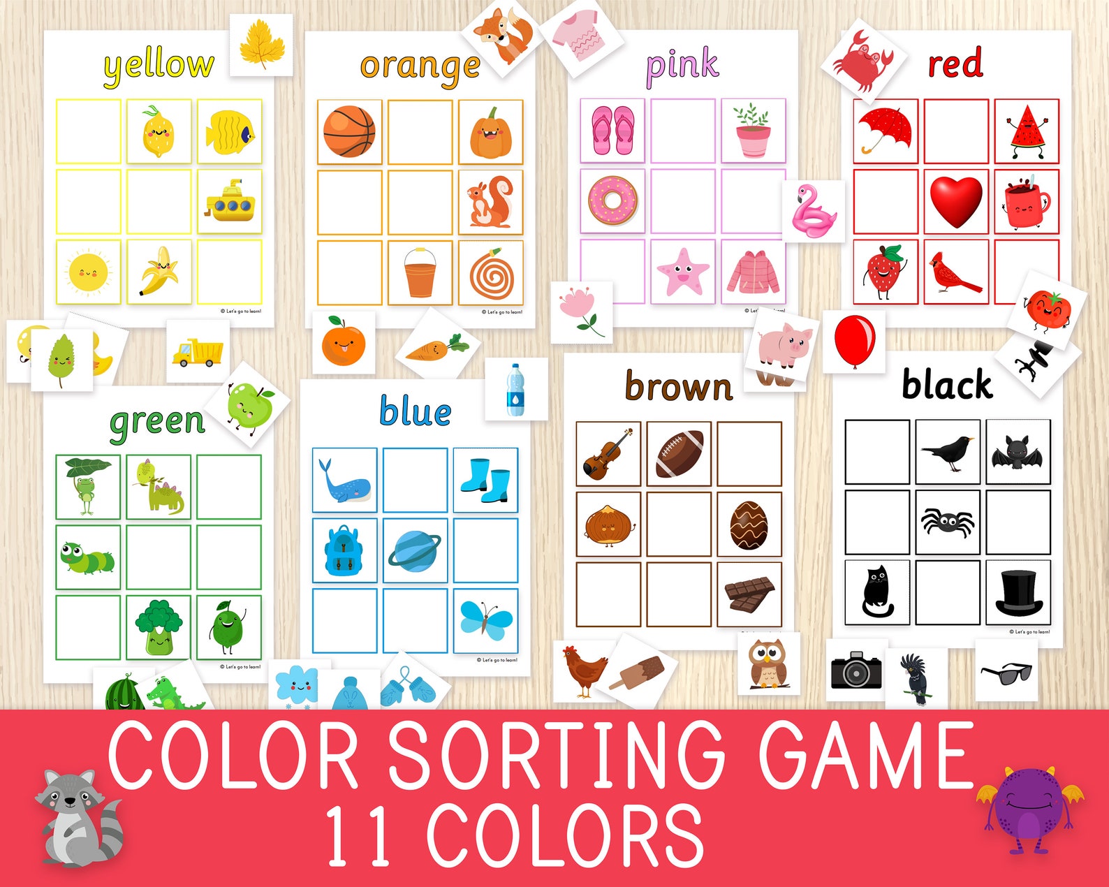 Color Sorting Activity Toddler & Preschool Game Quiet Book - Etsy