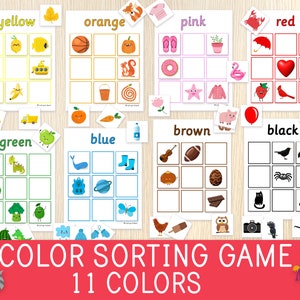 Color Sorting Activity - Toddler & Preschool Games - Colors Worksheets ...